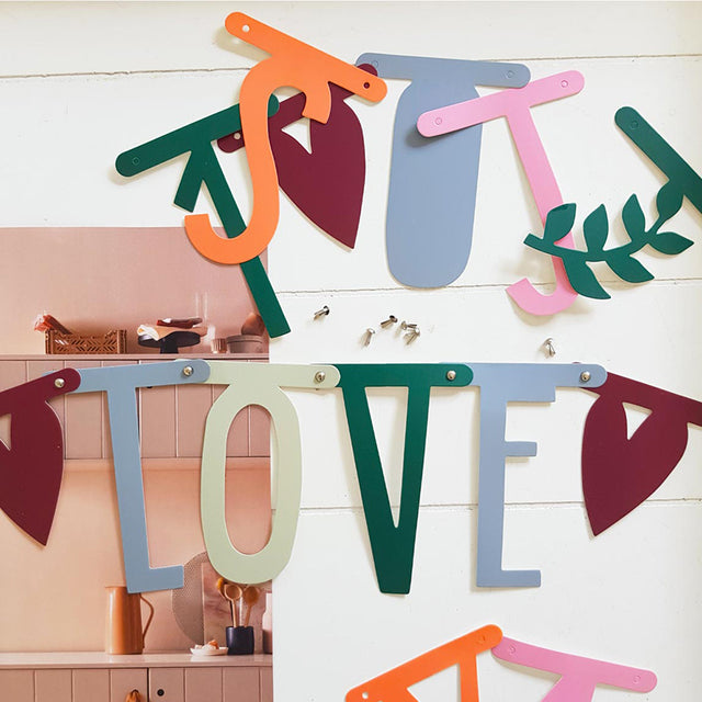 A Little Lovely Company . DIY Handwriting Style Letter Banner / Boho ...